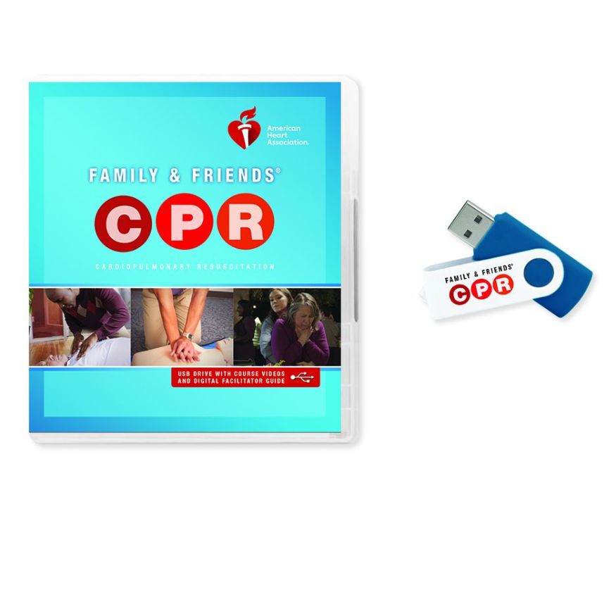 2015 AHA Family & Friends® CPR Videos with Facilitator Guide on USB Dr ...